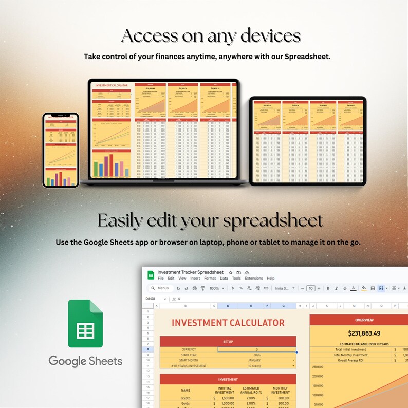Investment Tracker Stock Portfolio Spreadsheet Google Sheets Trading ...