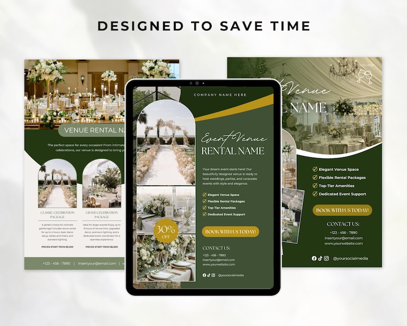 Event Venue Rental Flyer Template, Rental Flyers, Venue Rental, Venue ...