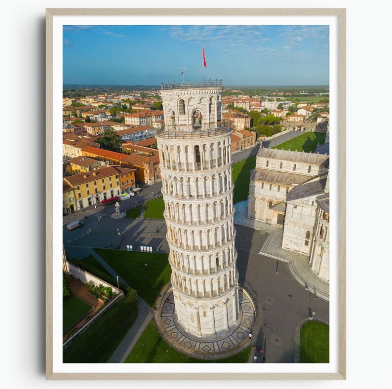 Pisa Travel Print No 2, Leaning Tower of Pisa Wall Art, Pisa Poster ...
