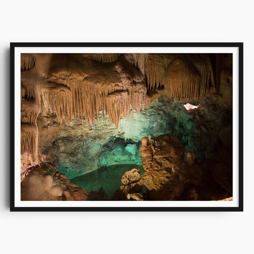 Cave Stalactites Print, Underground Rock Art, Cave Photography Wall Art ...