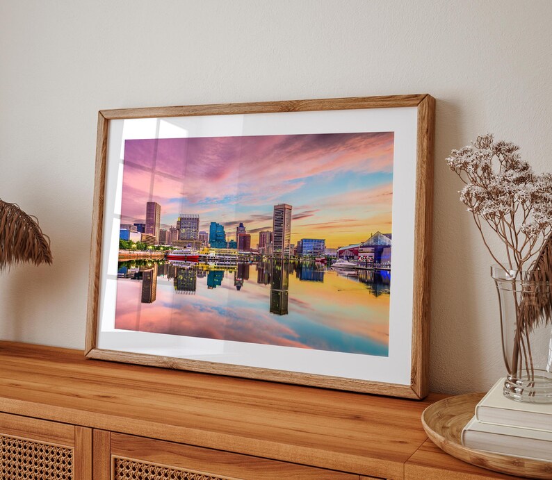 Baltimore Maryland Photo Print, Inner Harbor Wall Art, City Skyline ...