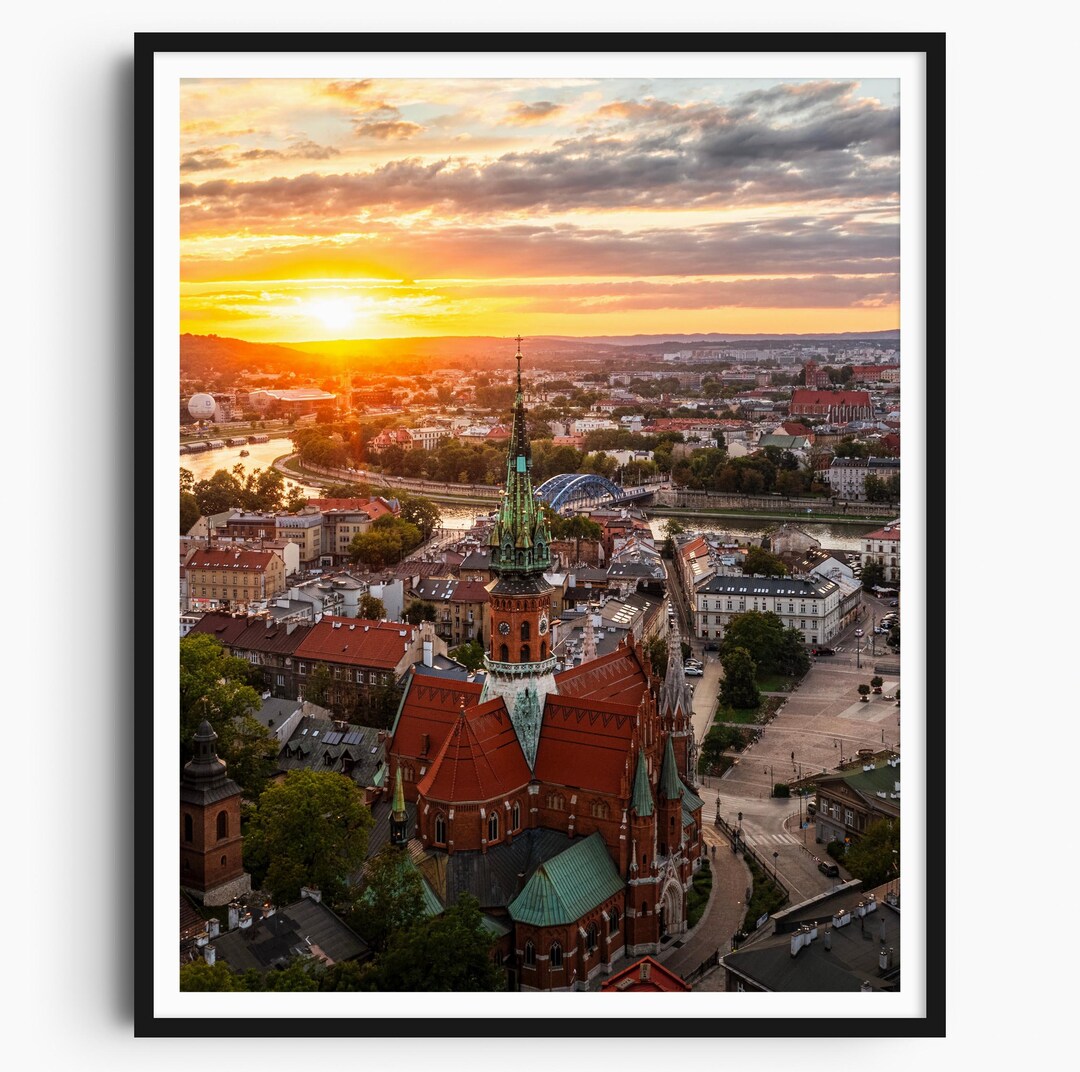 Krakow Photo Print, Podgorze Aerial Art, Krakow Wall Art, Krakow Poster ...