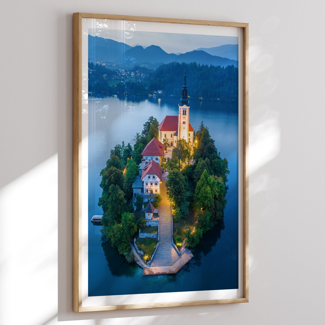 Lake Bled Travel Print No 2, Lake Bled Wall Art, Lake Bled Poster, Slovenia, Digital Download ...