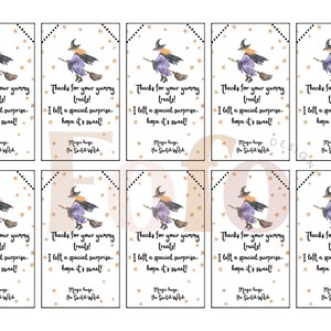 Switch Witch Printable Tag for Halloween Instant Download Halloween ...