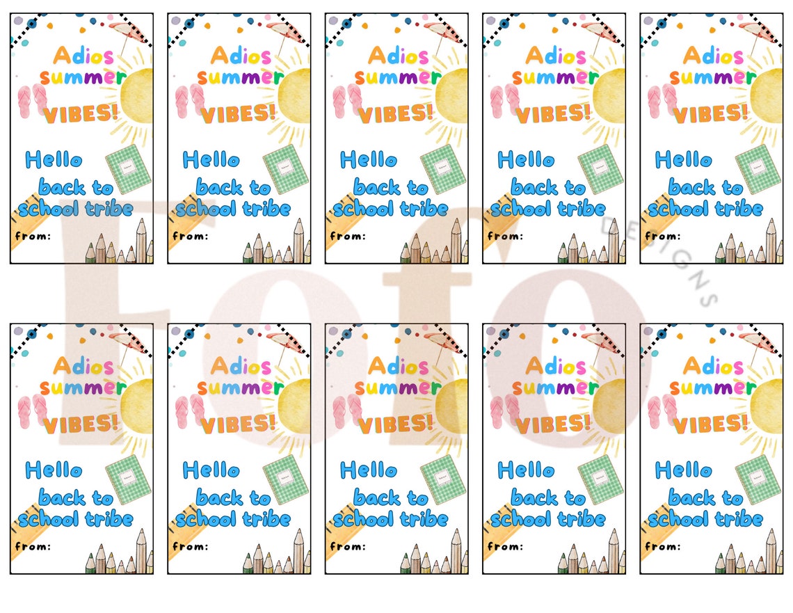 Back to School Printable Digital Tag for Prek First Day of School ...