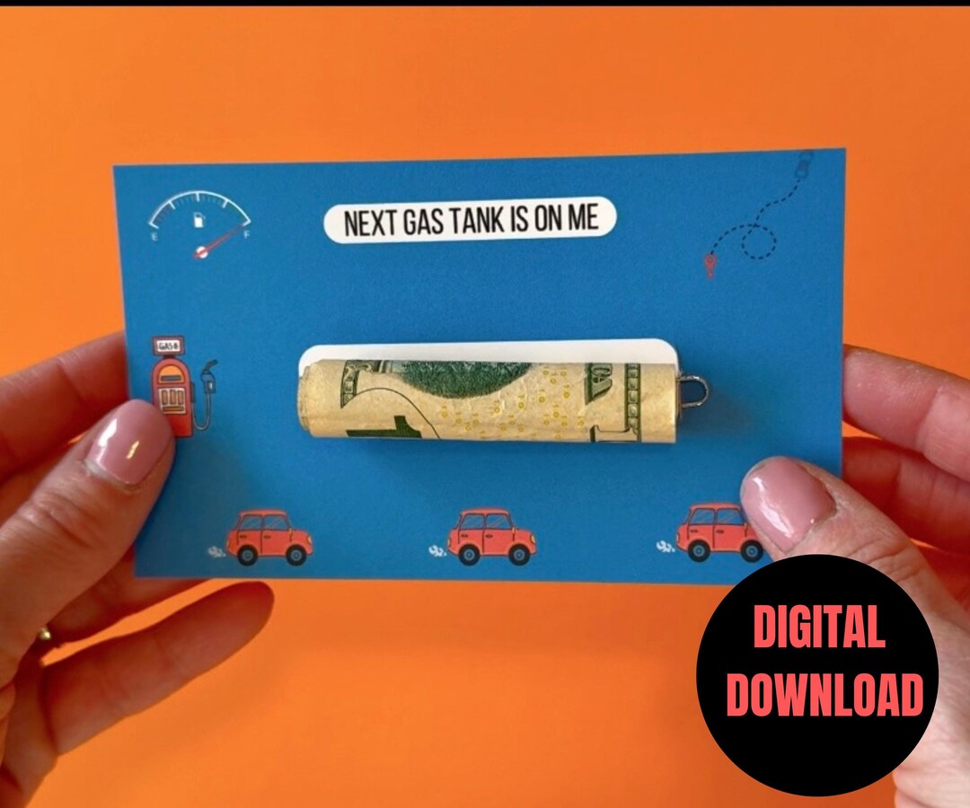 Printable Gas Money Card for Teen Boy Digital Download Funny Gift for ...
