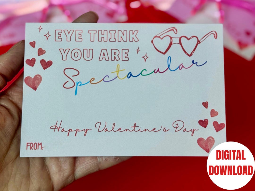 Valentine Days Printables Digital Download Valentine Card for Kids, for ...