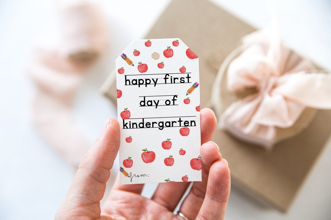 First Day of Kindergarten Tag Instant Download for First Day of School ...