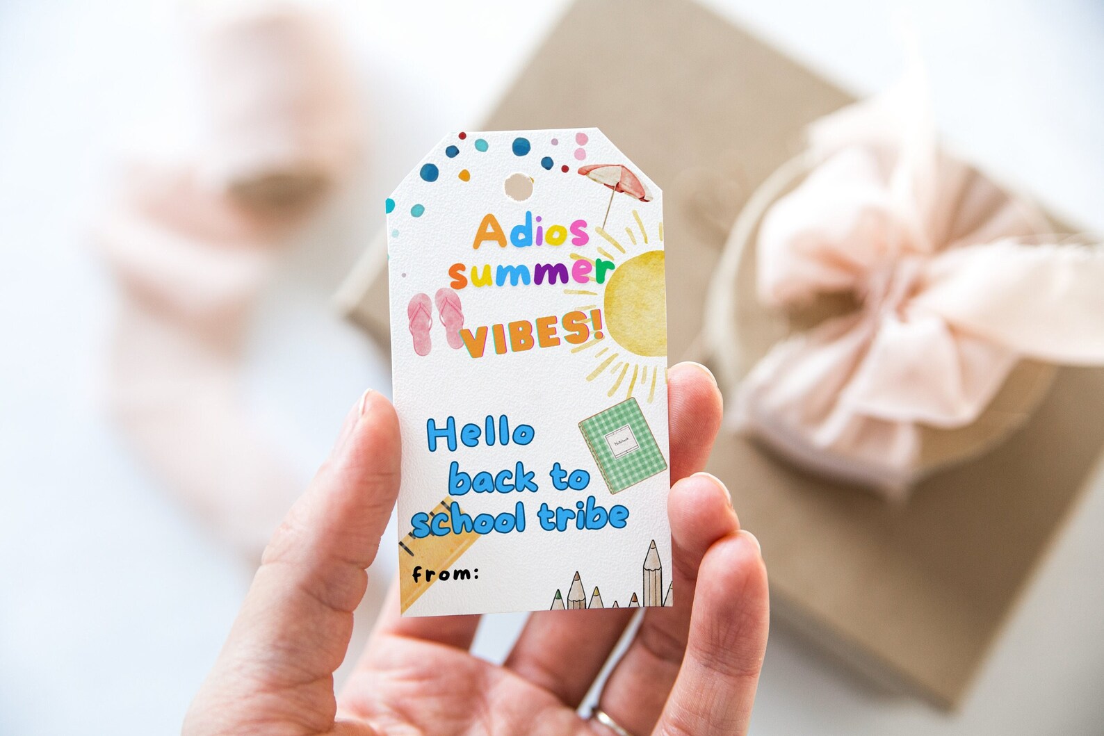 Back to School Printable Digital Tag for Prek First Day of School ...