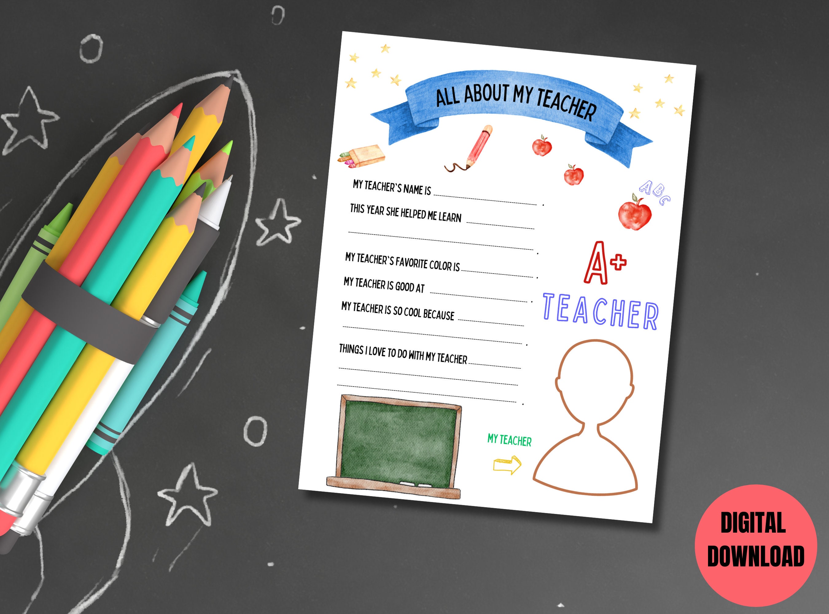 All About My Teacher Appreciation Week Printable for Teacher ...