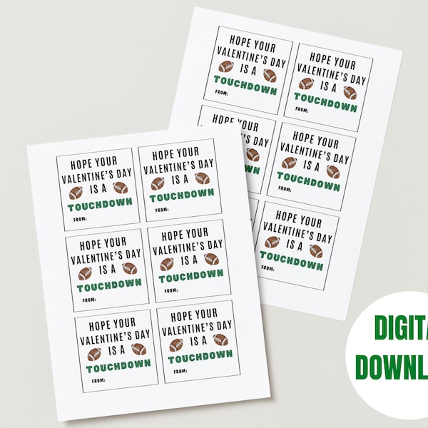 Football Valentine - Etsy