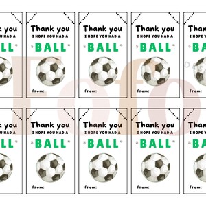 Printable Soccer Party Tags for Birthday Soccer Events Goodie Bag Tags ...