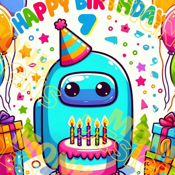 Among Us Birthday Card Printable - Etsy