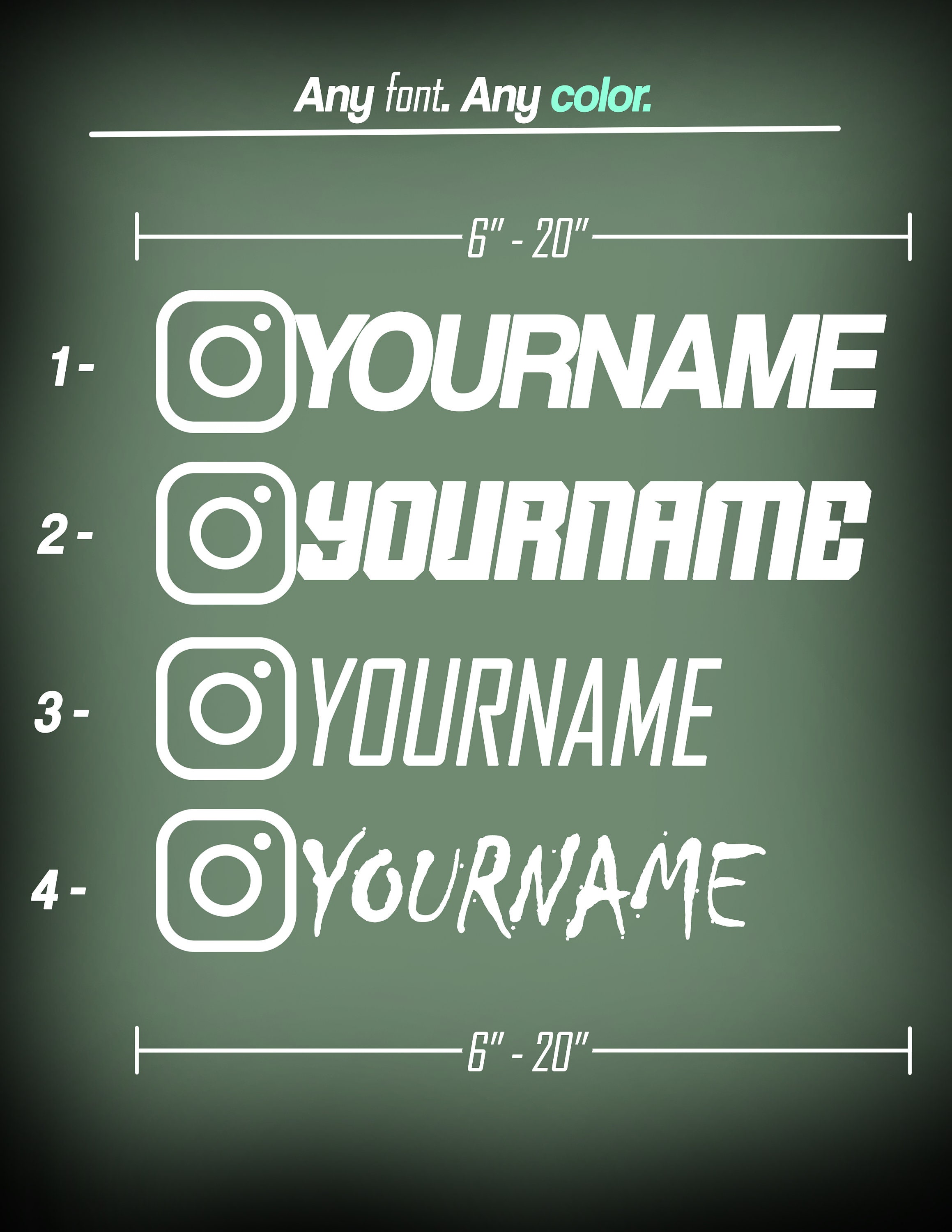 Instagram Decal, Instagram Car Decal, Window Decal, Personalized ...