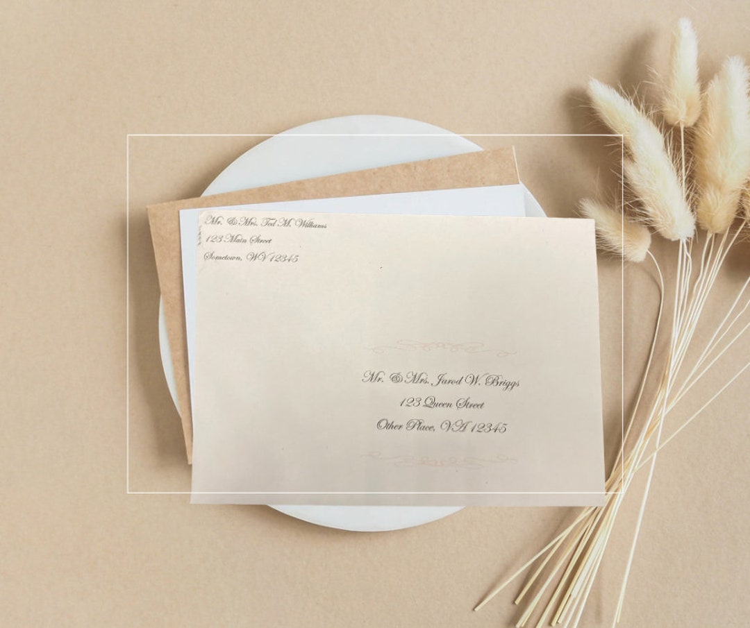 Custom Printed Wedding Invitation Envelopes - Etsy