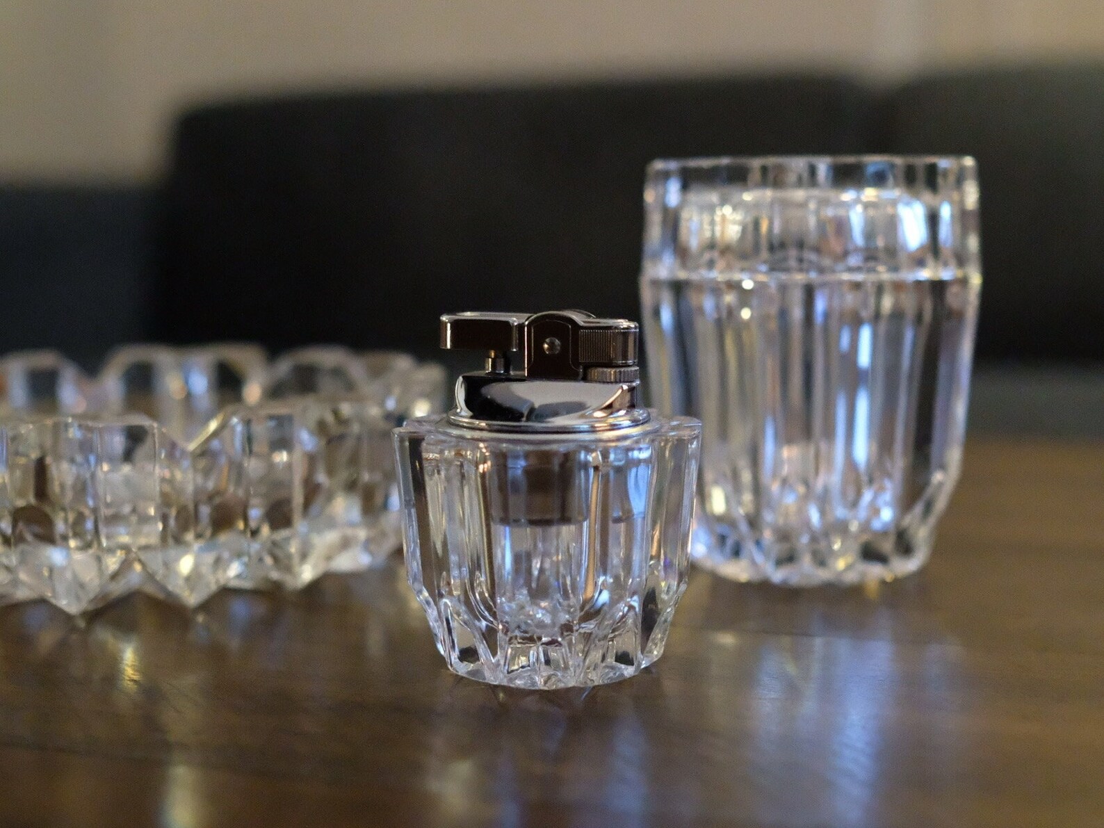 80s Mikasa Crystal 4 Piece Table Lighter Set With Original Box Made in ...