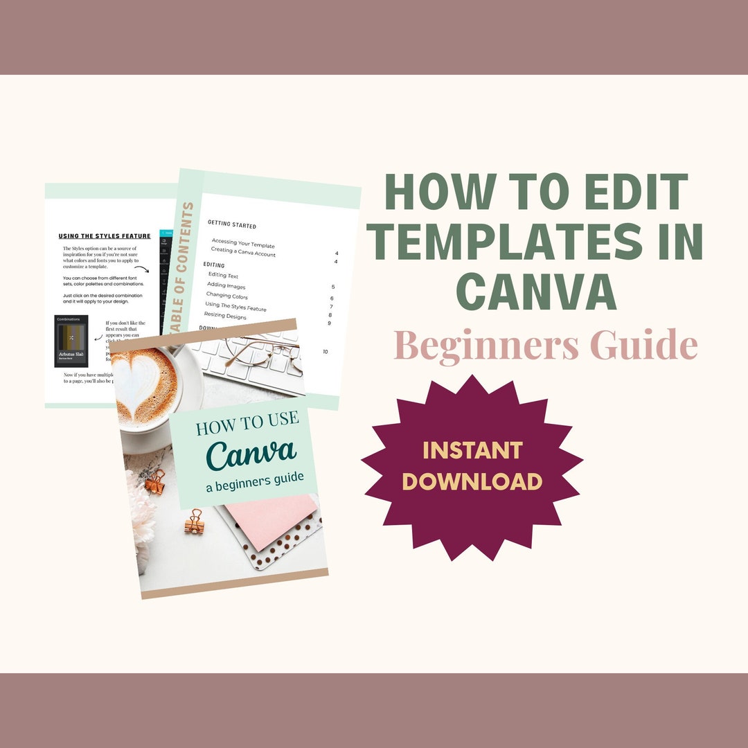 How to Edit Templates in Canva/edit Templates/beginners Canva Guide ...