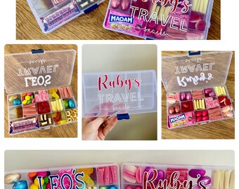 Personalised Travel Snack Box - Etsy UK
