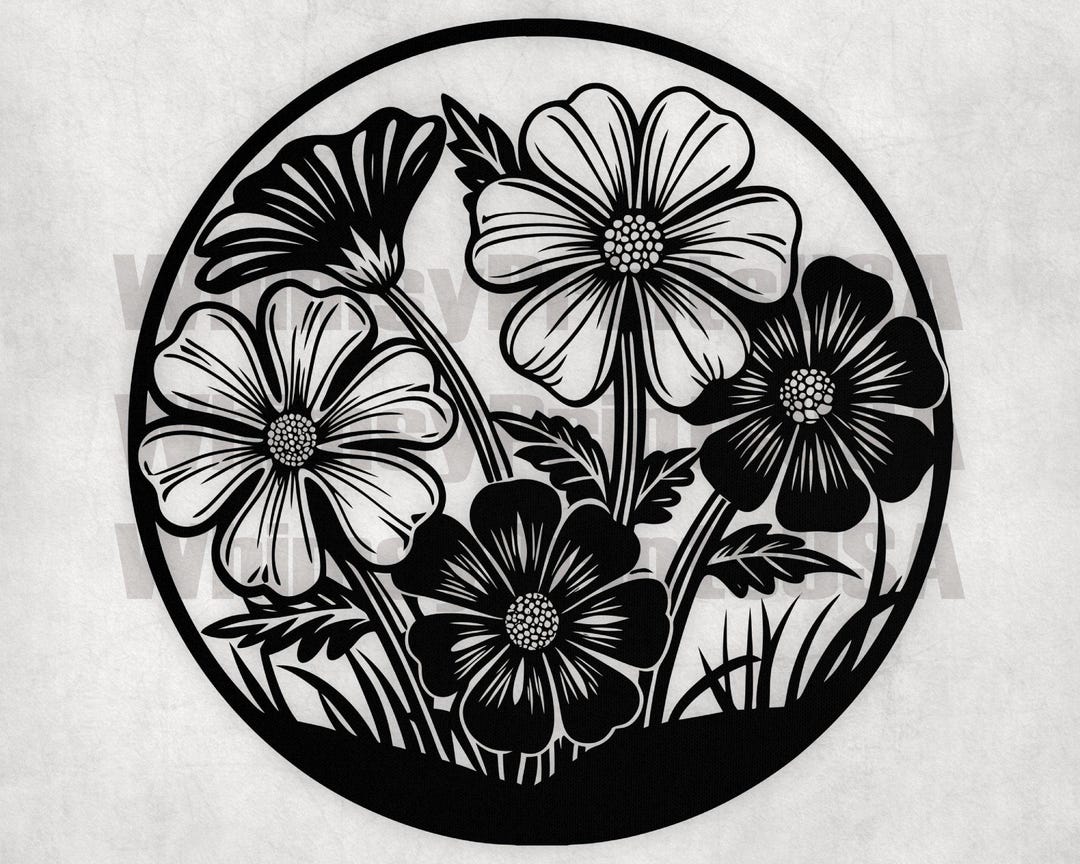 Cosmos Flower SVG File for Laser, Cutting, Crafting, Printing, Cosmos ...