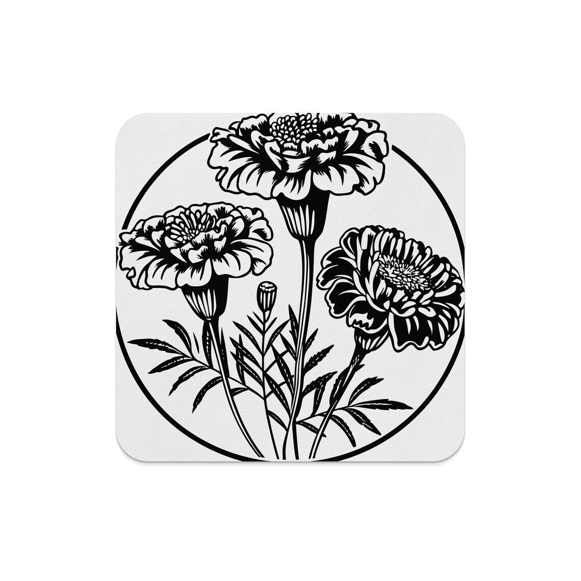 Marigold Flower SVG for Engraving and Cutting, October Birth Flower ...