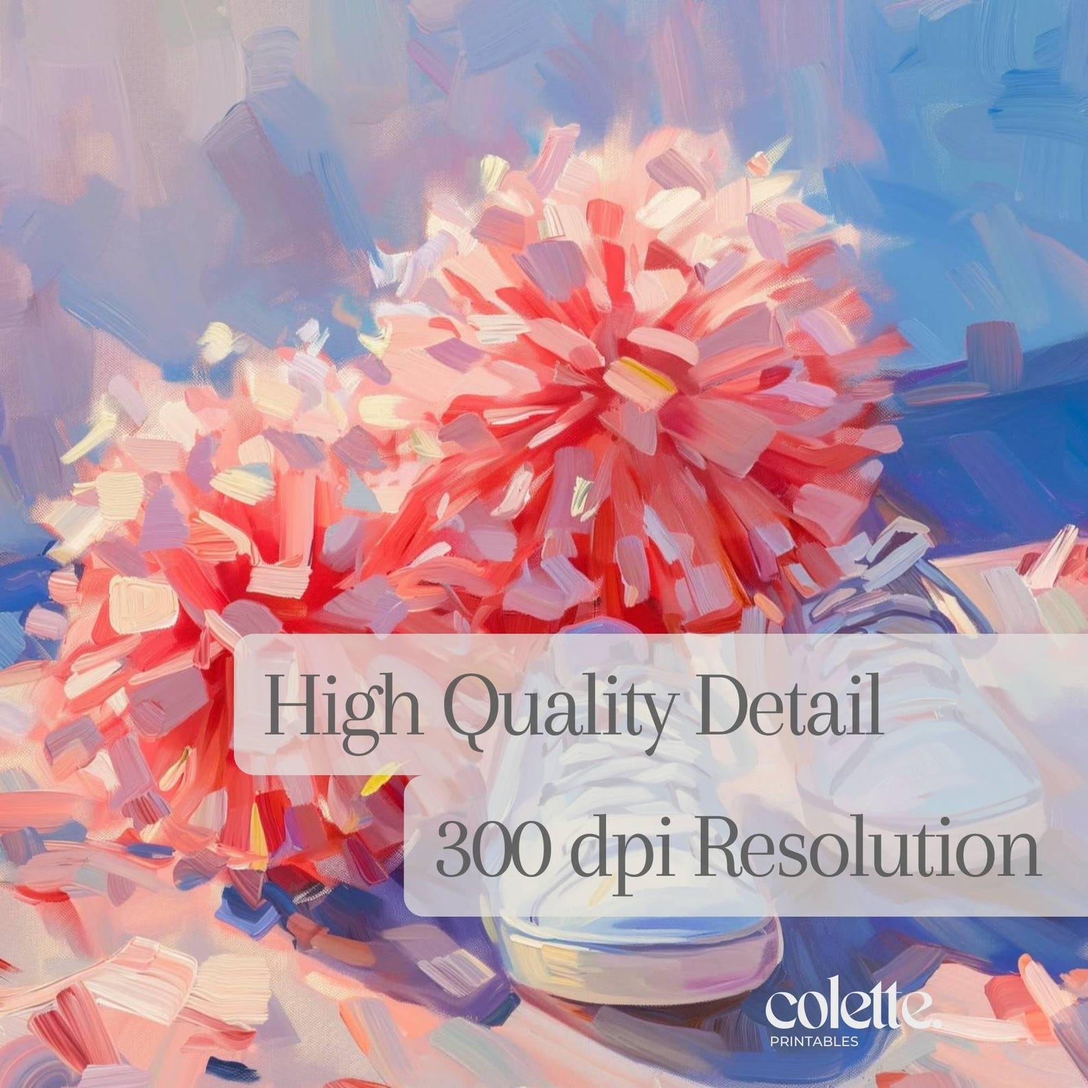 Cheerleader Pom Poms Poster Printable Cheerleader Sneakers Wall Art ...