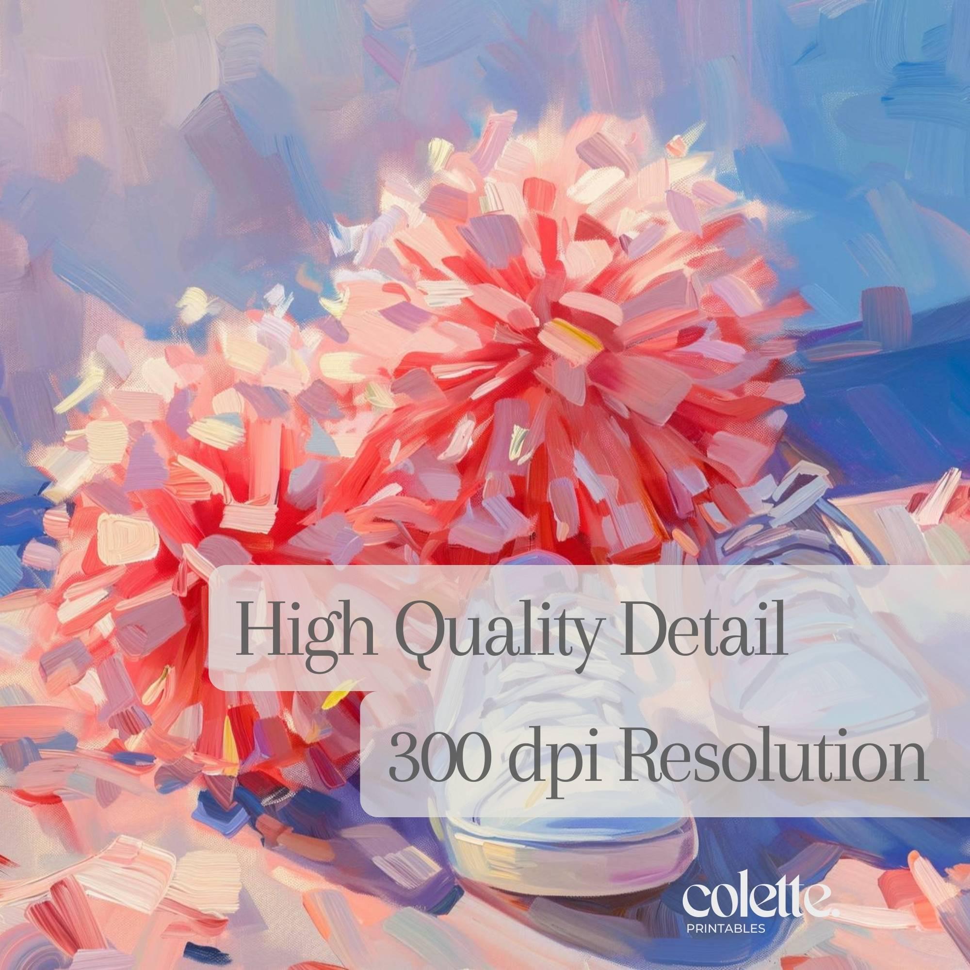 Cheerleader Pom Poms Poster Printable Cheerleader Sneakers Wall Art ...