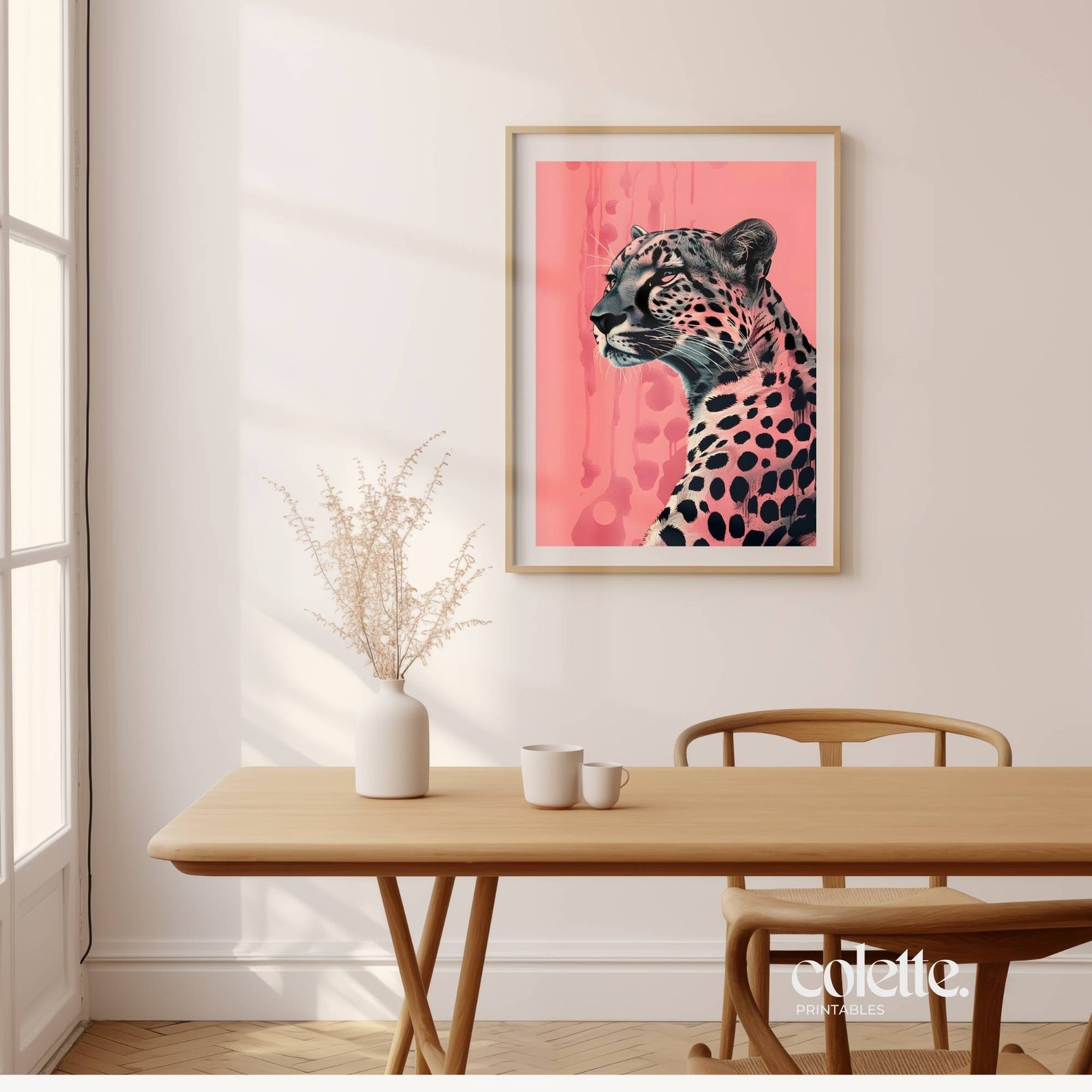 Pink Cheetah Art Print: Trendy Leopard Home Decor (digital Download) - Etsy