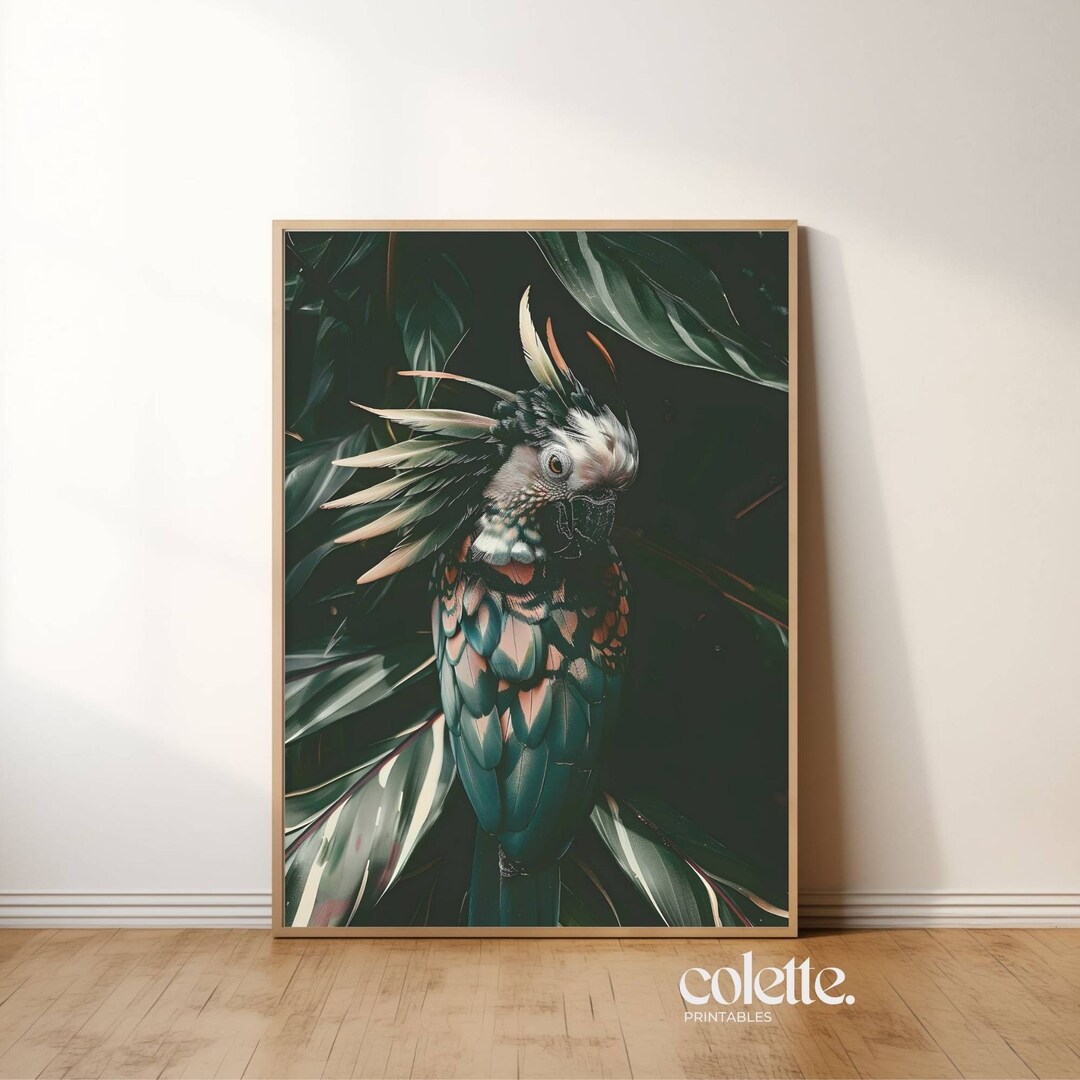 Green Macaw Poster: Tropical Parrot Wall Art (digital Download) - Etsy