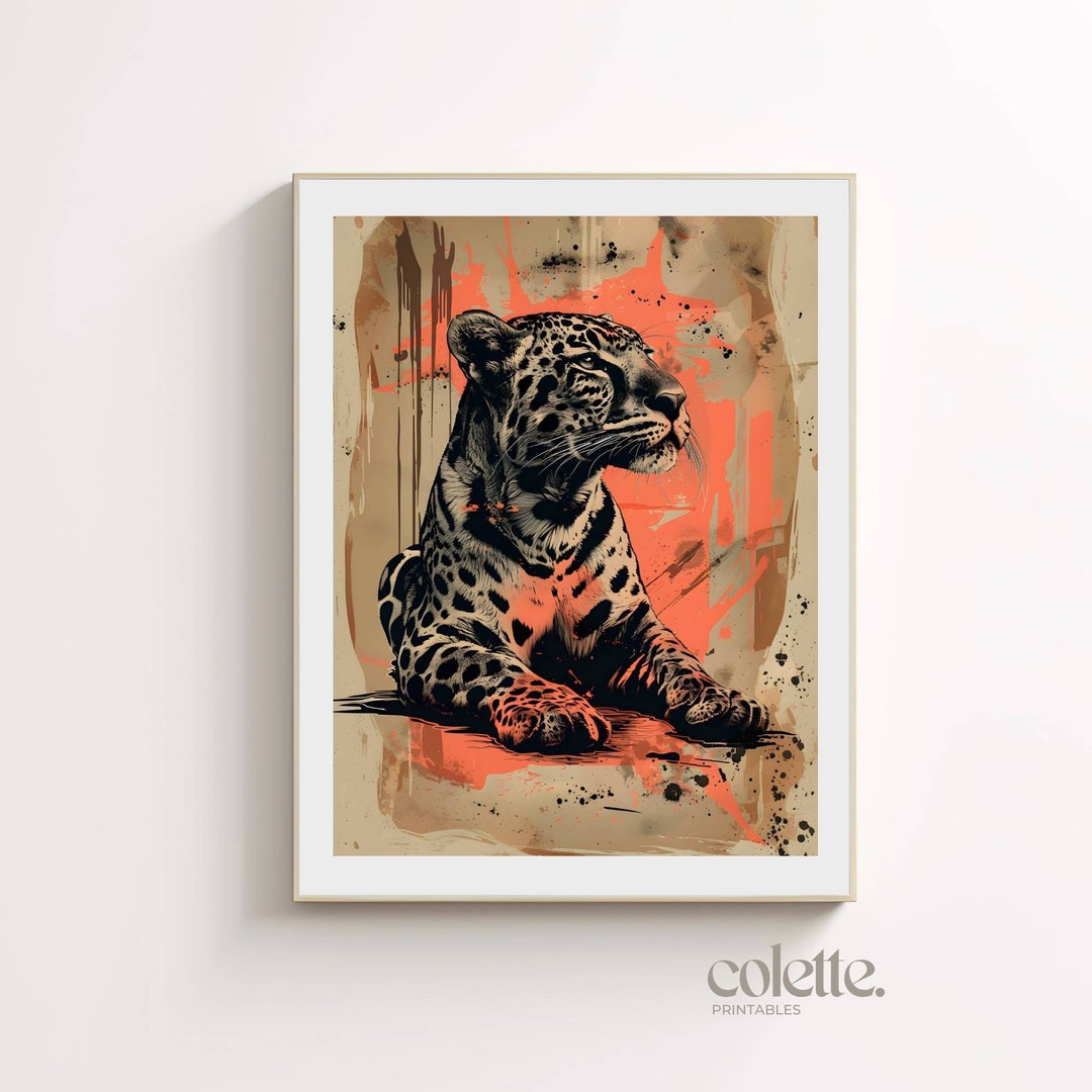 Leopard Print Poster: Wild Cat Home Decor (digital Download) - Etsy