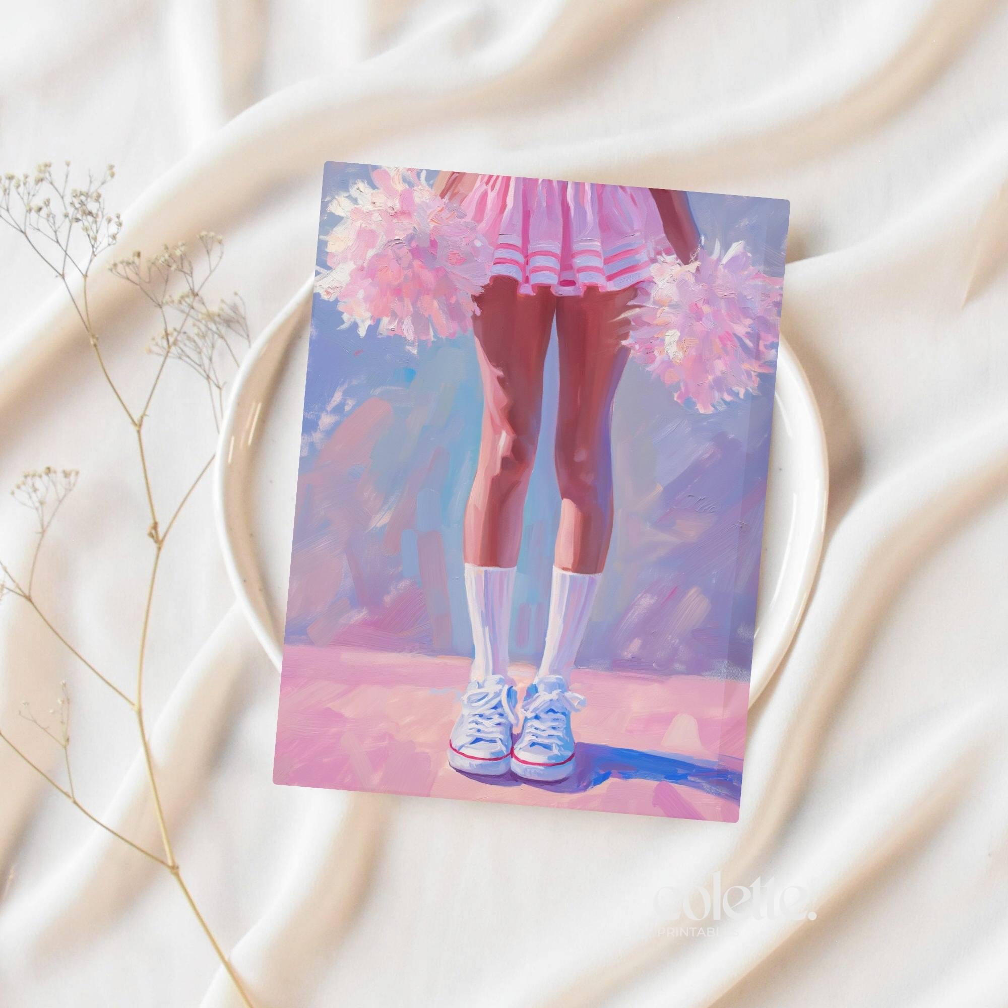 Cheerleader Legs Poster Printable Pink Cheerleader Female Feet Wall Art ...