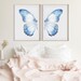 Blue Split Butterfly Wall Art , Set of Butterfly Wings Painting ...