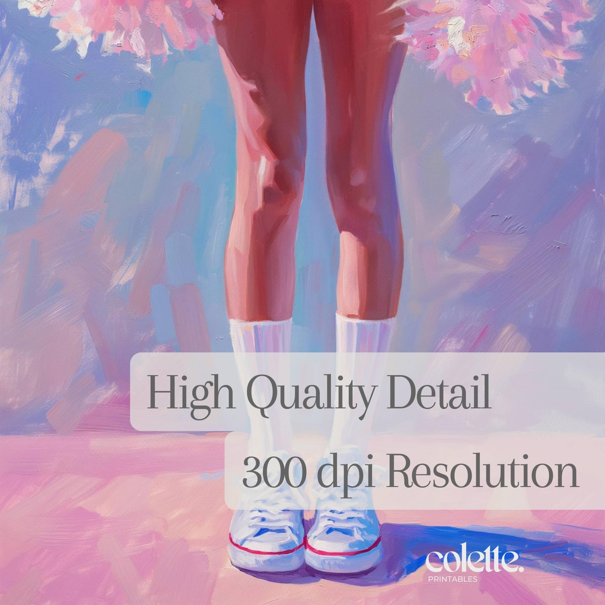 Cheerleader Legs Poster Printable Pink Cheerleader Female Feet Wall Art ...