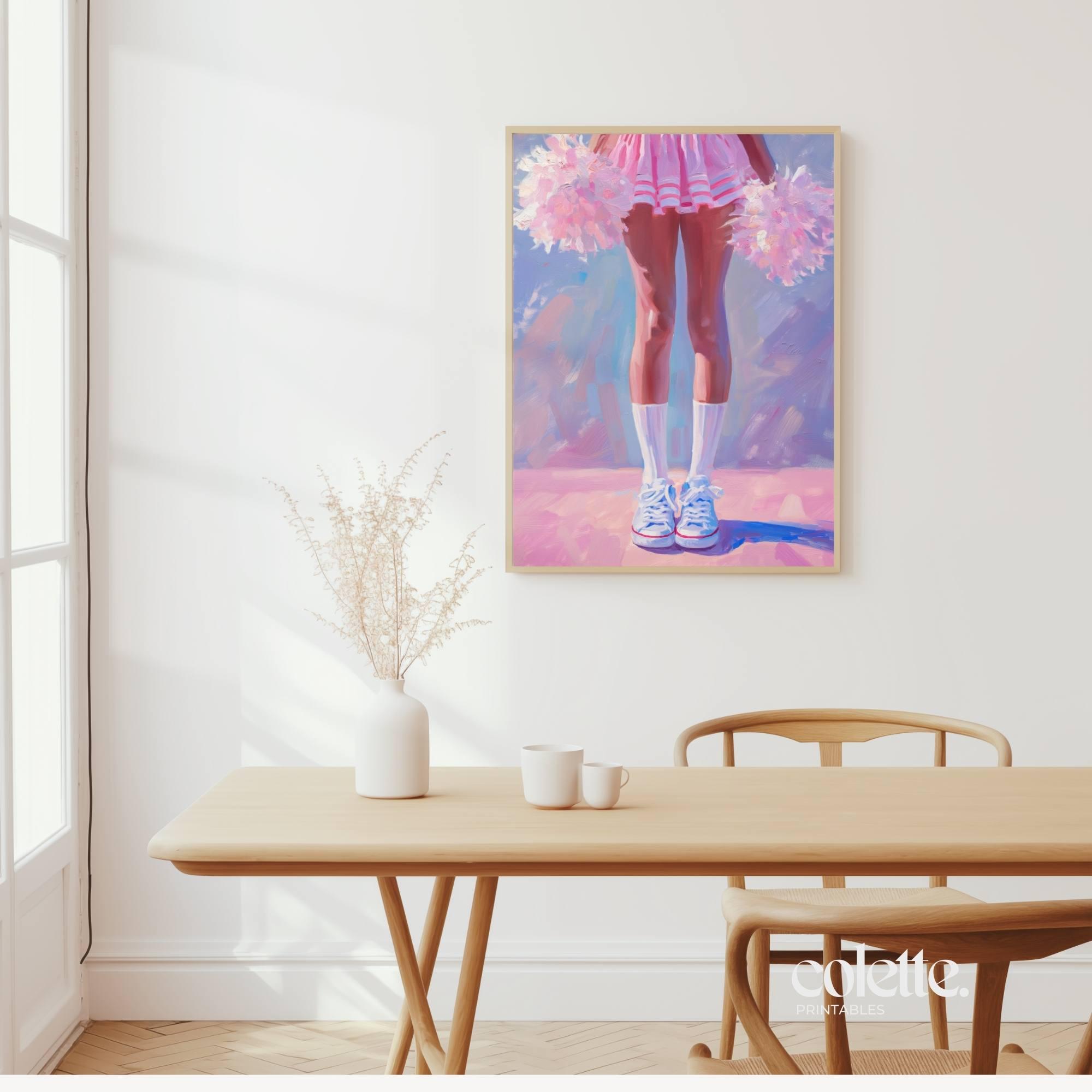 Cheerleader Legs Poster Printable Pink Cheerleader Female Feet Wall Art ...