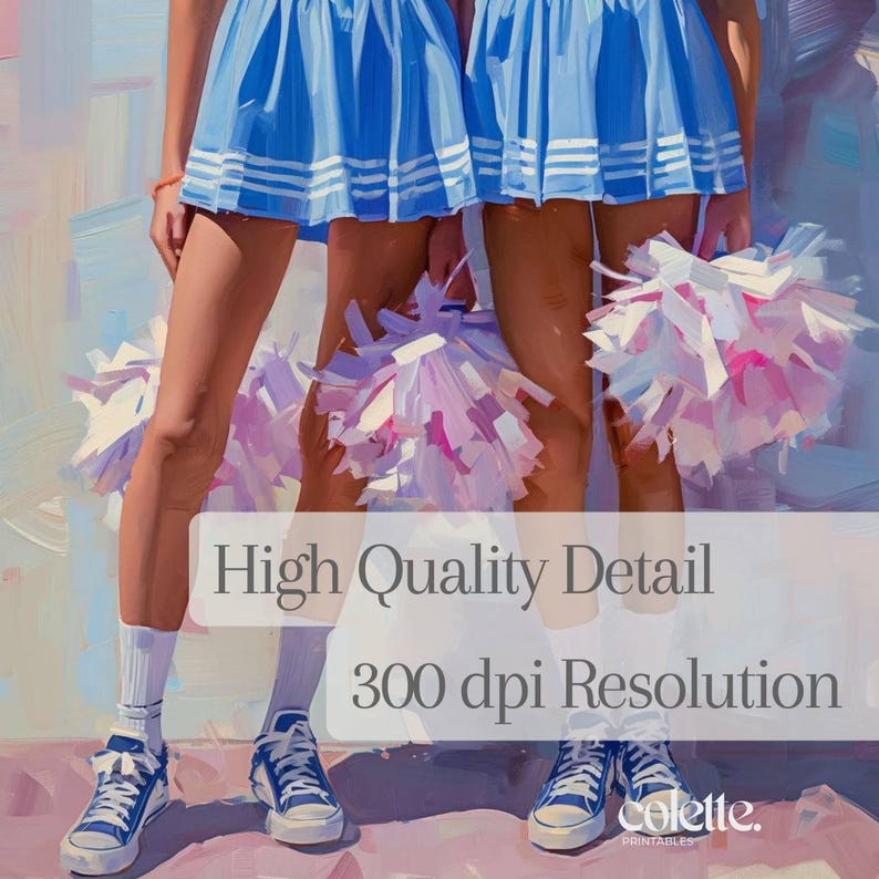 Cheerleader Legs Poster Printable Blue Cheerleader Female Feet Wall Art ...