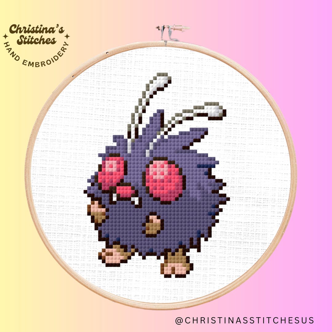 Venonat Cross-stitch Pattern | Digital PDF Download | Retro Gaming ...