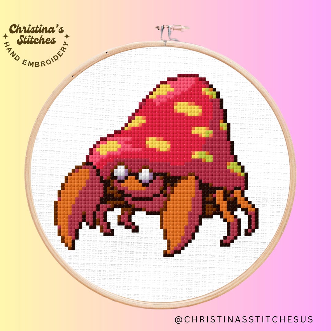 Parasect Pokemon Cross-stitch Pattern | Retro Pixel Art (digital PDF ...