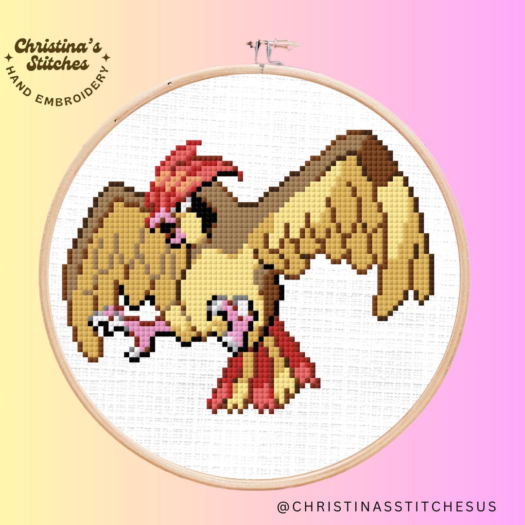 Pidgeotto Cross Stitch Pattern – Pixel Art Pokémon Embroidery – Instant ...