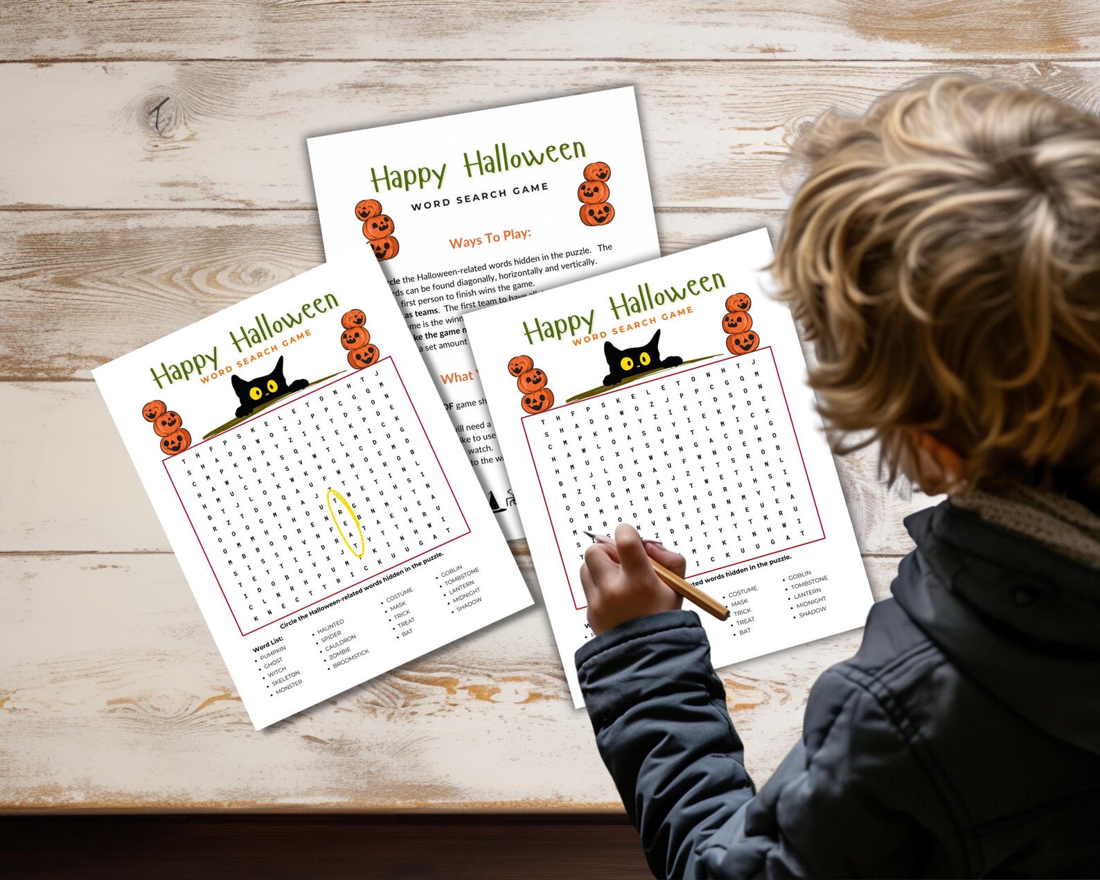 Halloween Word Search Game; Printable; for Kids of All Ages; Instant ...