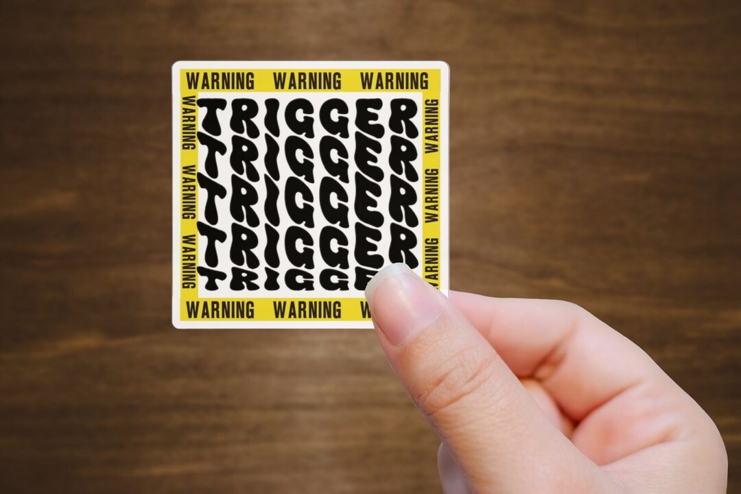 Trigger Warning Book Sticker, Bookish Kiss-cut Stickers, Caution Tape ...