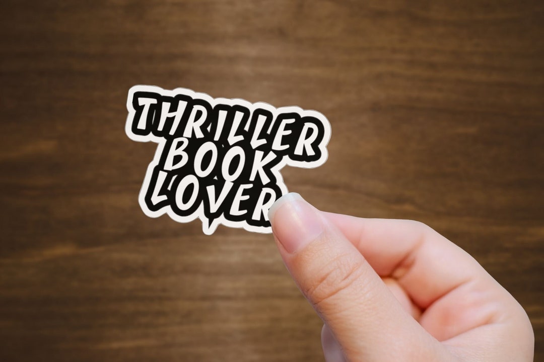Thriller Book Lover Sticker, Bookish Kiss-cut Stickers, Psychological ...