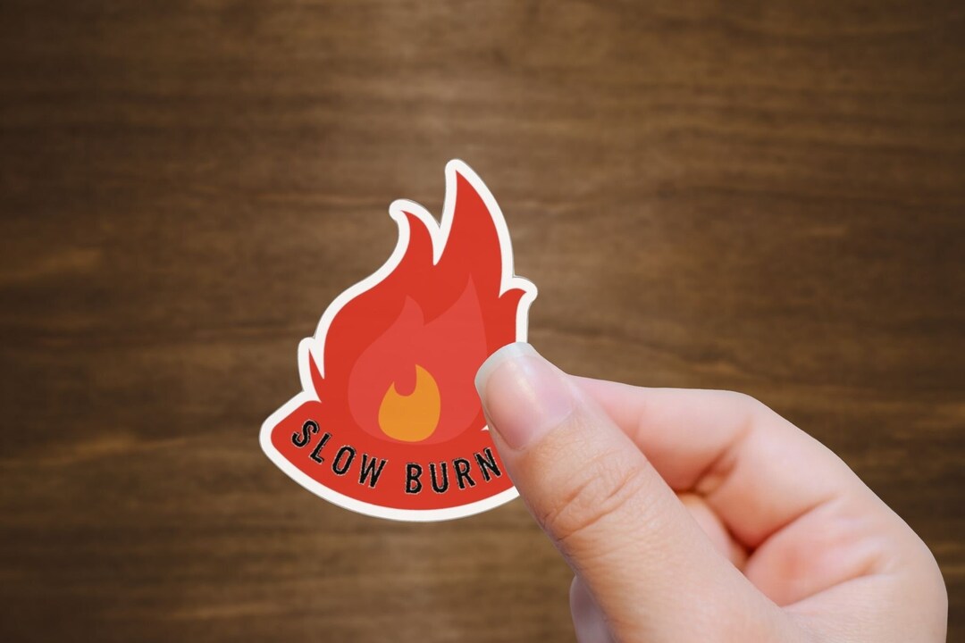 Slow Burn Book Sticker, Bookish Kiss-cut Stickers, Slow Flame Decal ...