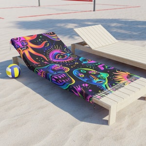 Beach Cloth, Boho Beach Cloth, Monster Design Beach Towel/cloth - Etsy