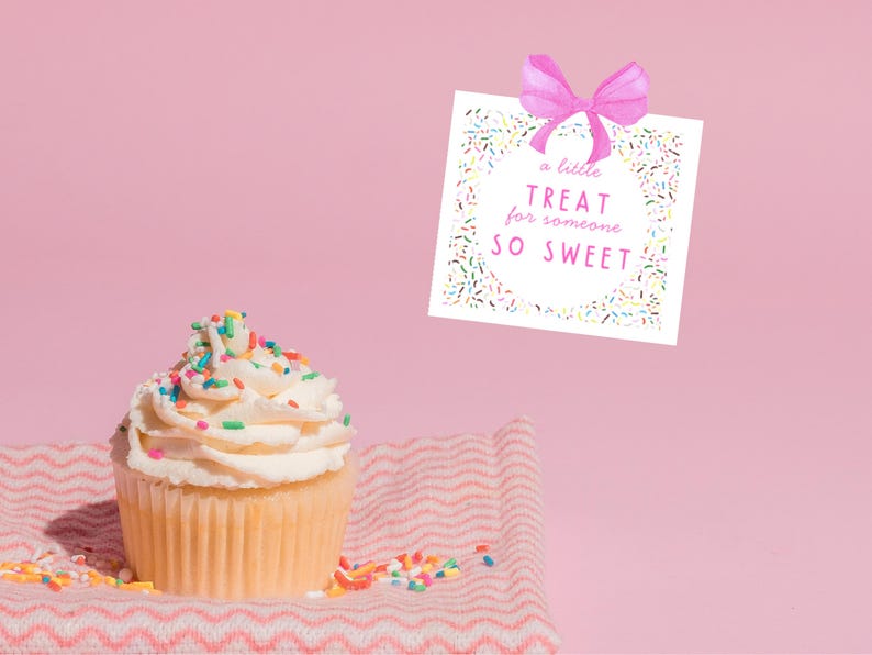 Sweet Treat Gift Tag, A Treat for Someone so Sweet Tag, Sprinkles Gift ...