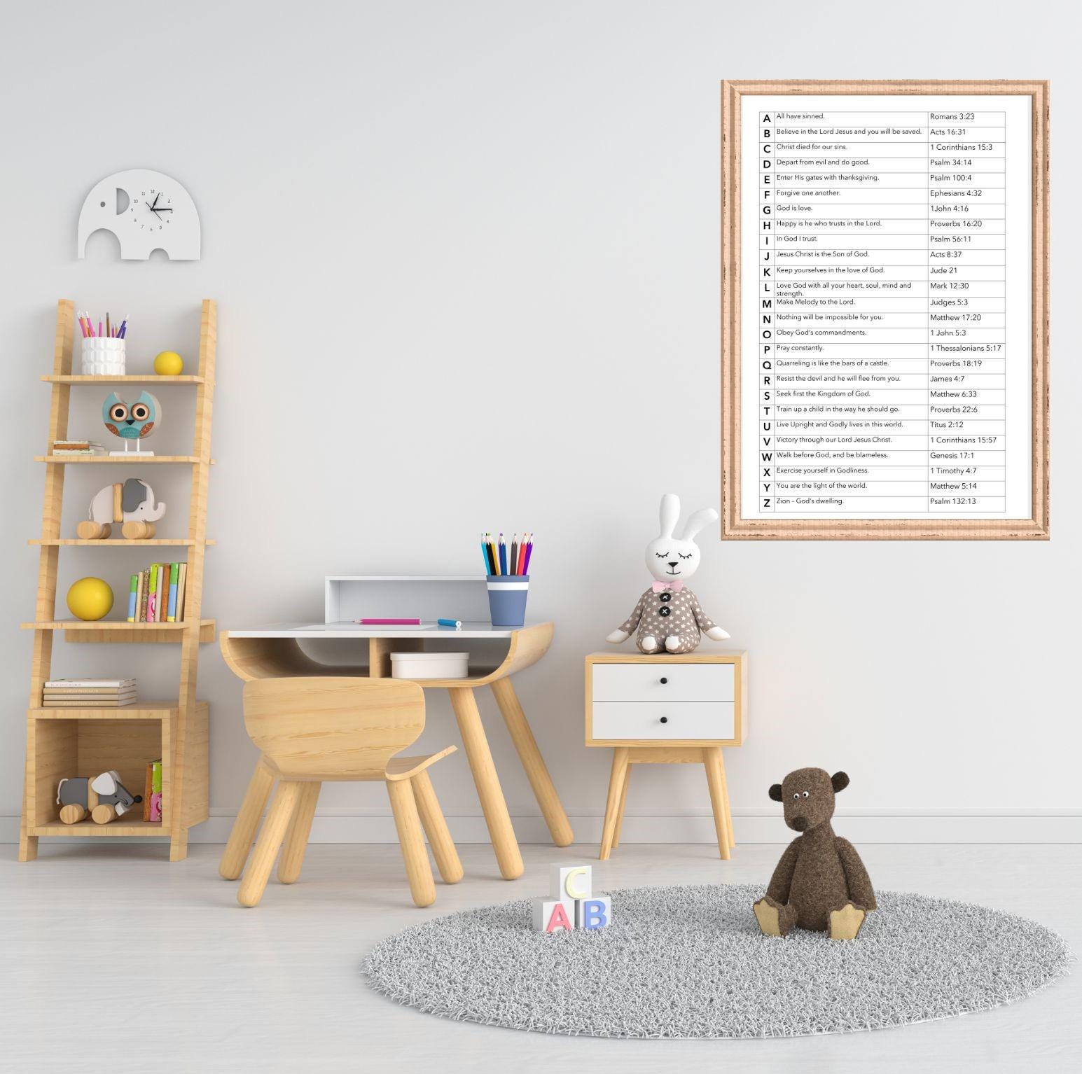 A-Z Memory Verse 11x17 Poster Printable, Sunday School, Church ...