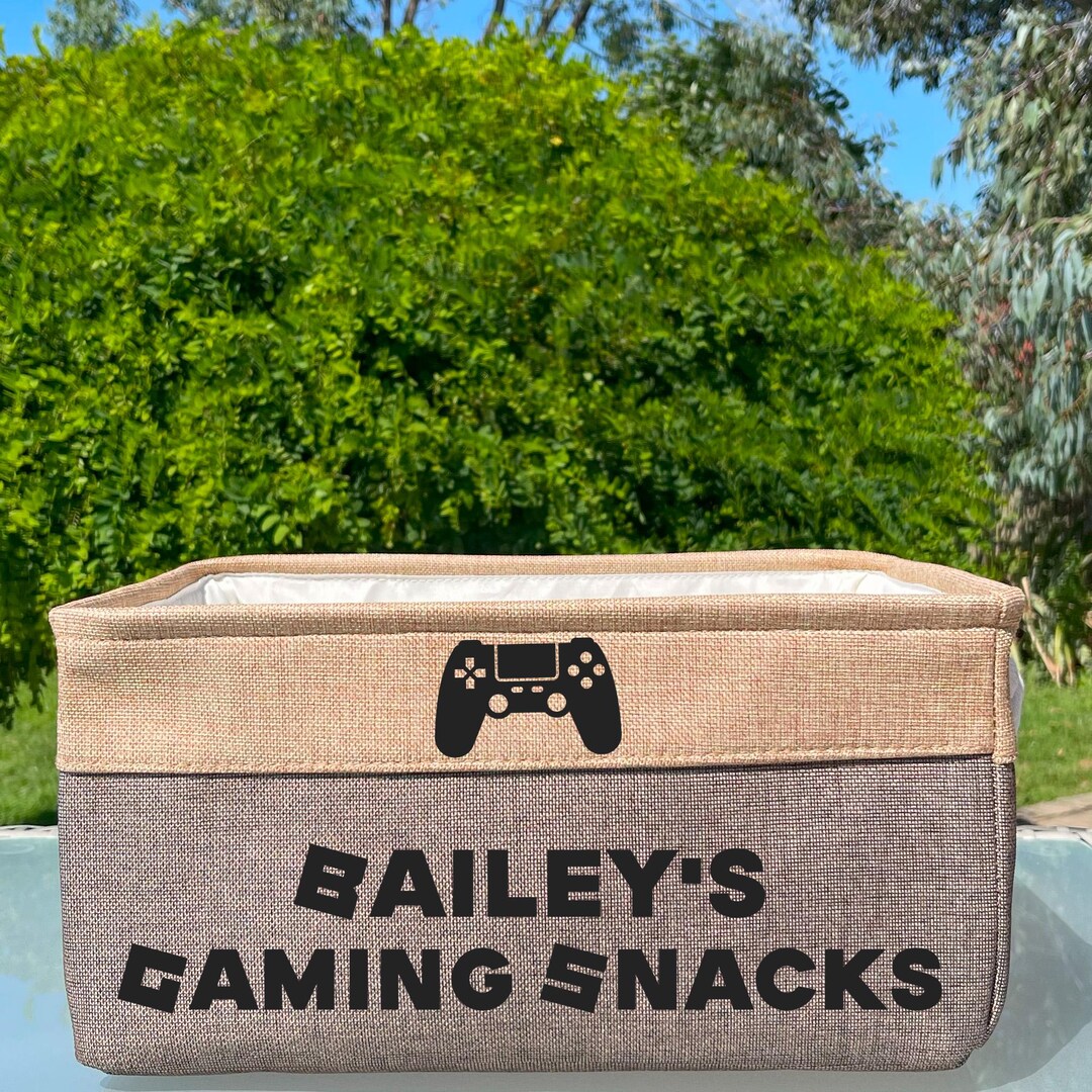 Personalised Gaming Basket Custom Gamer Gifts Perfect Gift for Him ...