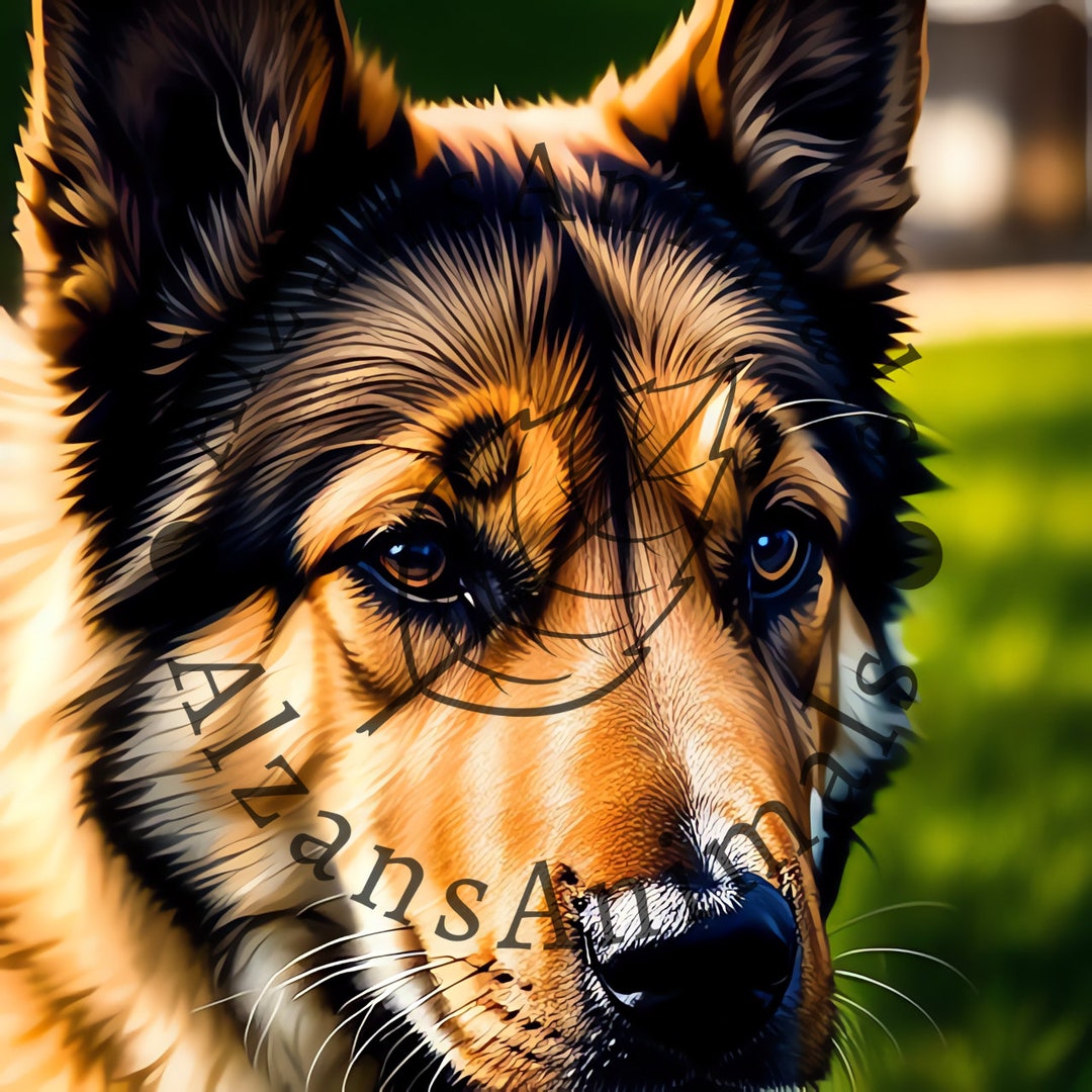 Loyal Guardian: German Shepherd Print - Etsy