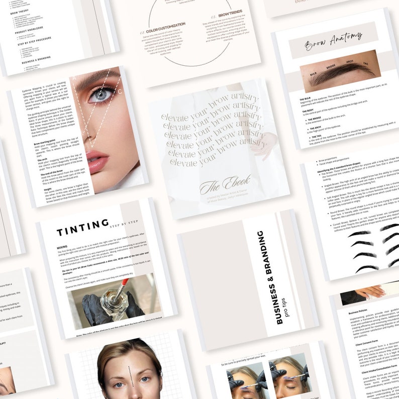 Intro to Brows: String Mapping, Sculpt, Wax & Tint Guide Manual Ebook ...