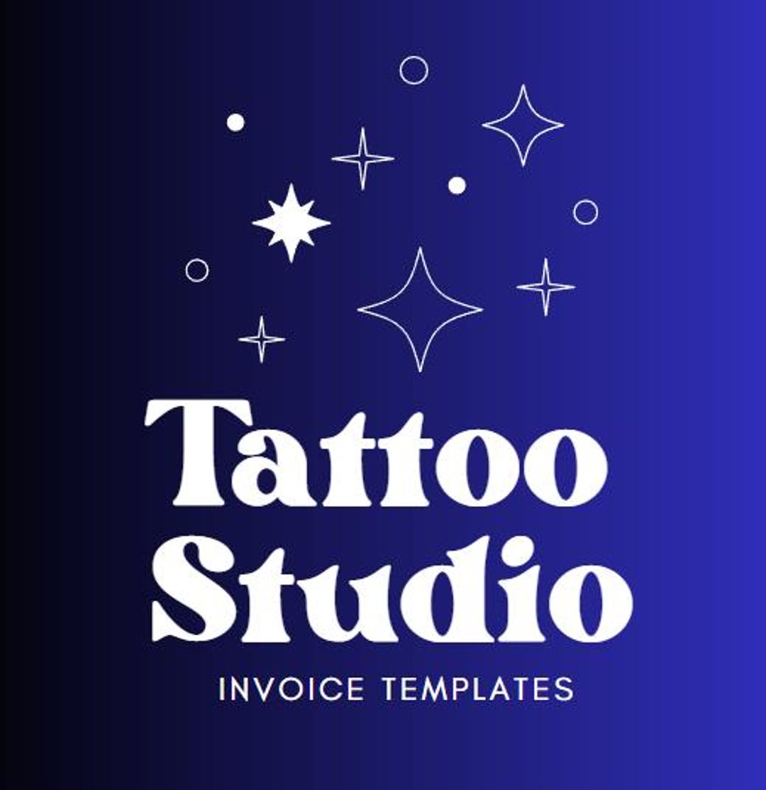 Tattoo Studio Invoice Template – Instant Download – Clean Modern Design ...