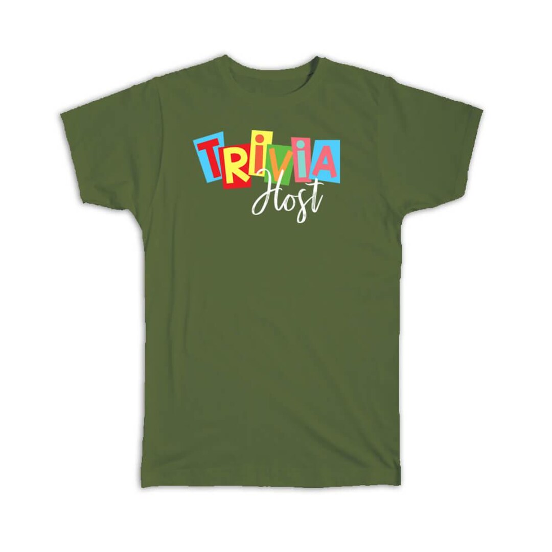 For Trivia Host T-shirt Gift for Game Lover Hobby Family Friends ...