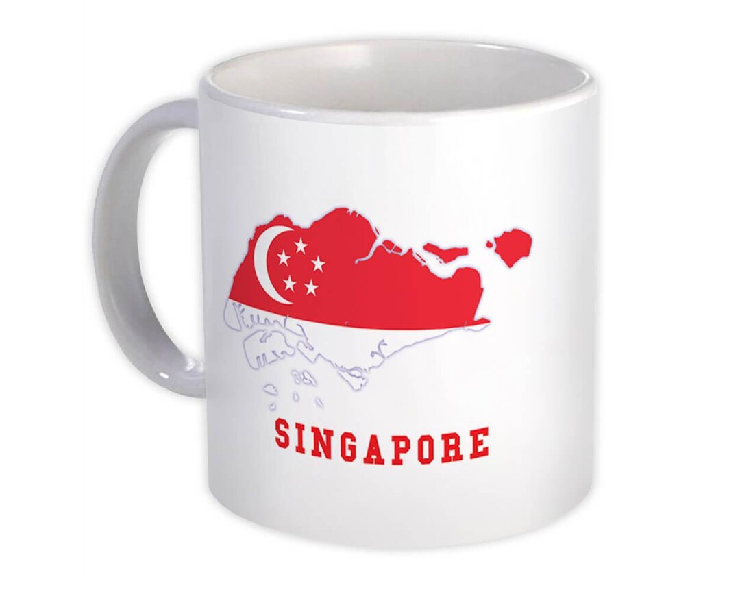 Singapore MAP Flag Mug Gift Singaporean Epat Country Pride - Etsy